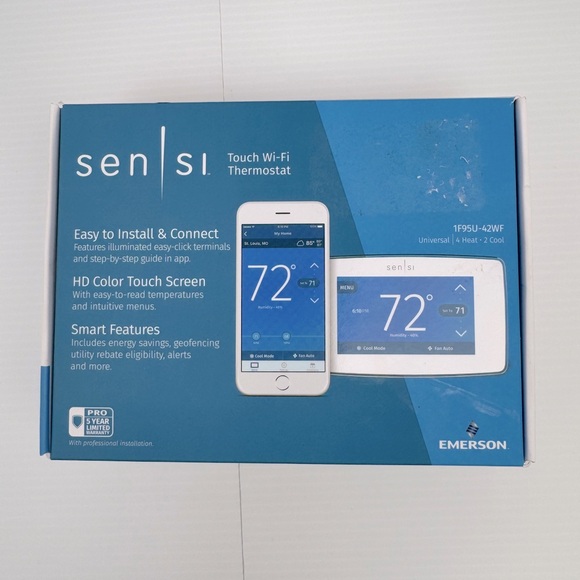 emerson sensi | Other | Emerson Sensi Smart Touch Wifi Programmable Thermostat F95u42wf New ...